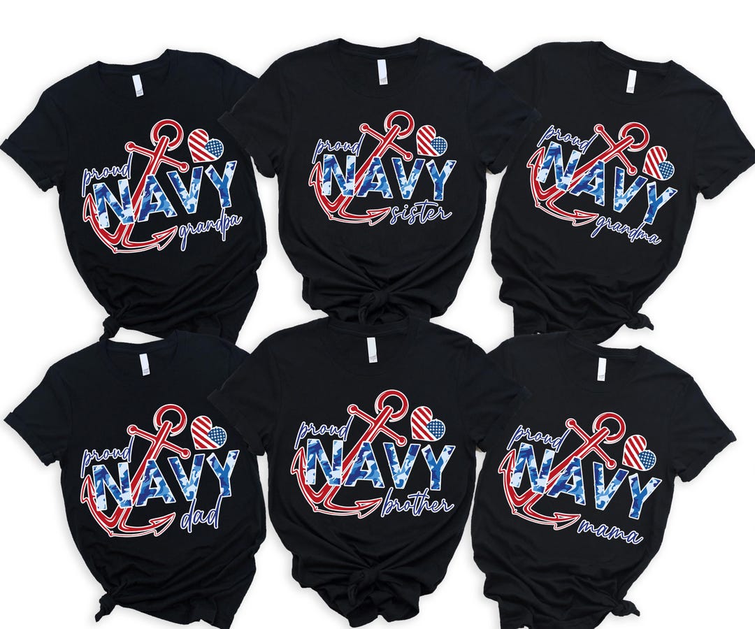 Personalized Proud Navy Family Shirt, Comfort Colors Proud Navy Mama ...