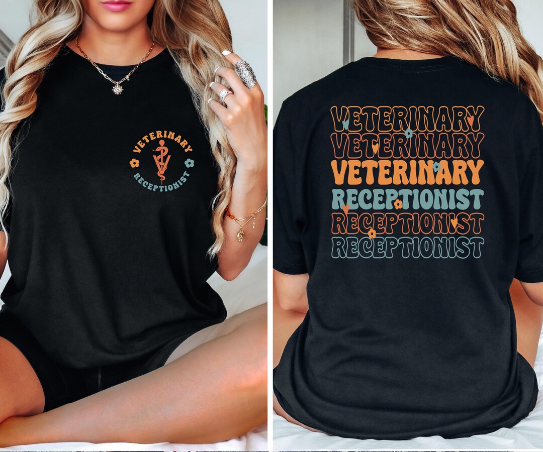 Comfort Colors Veterinary Receptionist Shirt, Vet Receptionist Shirt ...