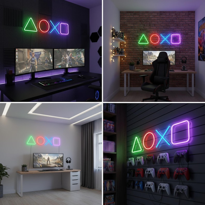 Gaming Neon Sign, Light up Sign, Arcade Neon Sign, Video Game Wall Sign ...
