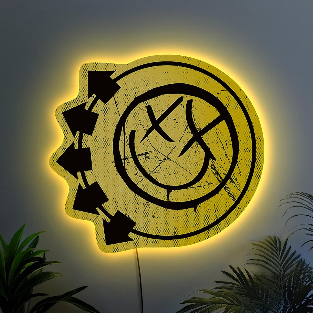 Blink 182 Neon Sign, Blink 182 Logo Art, Blink 182 Led Light Sign, Rock ...