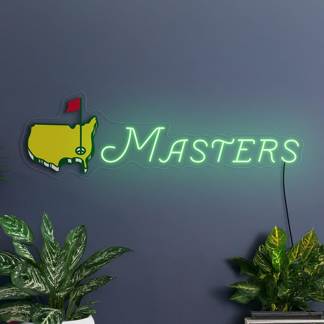 Masters Tournament Neon Sign, Golf Neon Sign, Golf Masters Sign, Golf ...