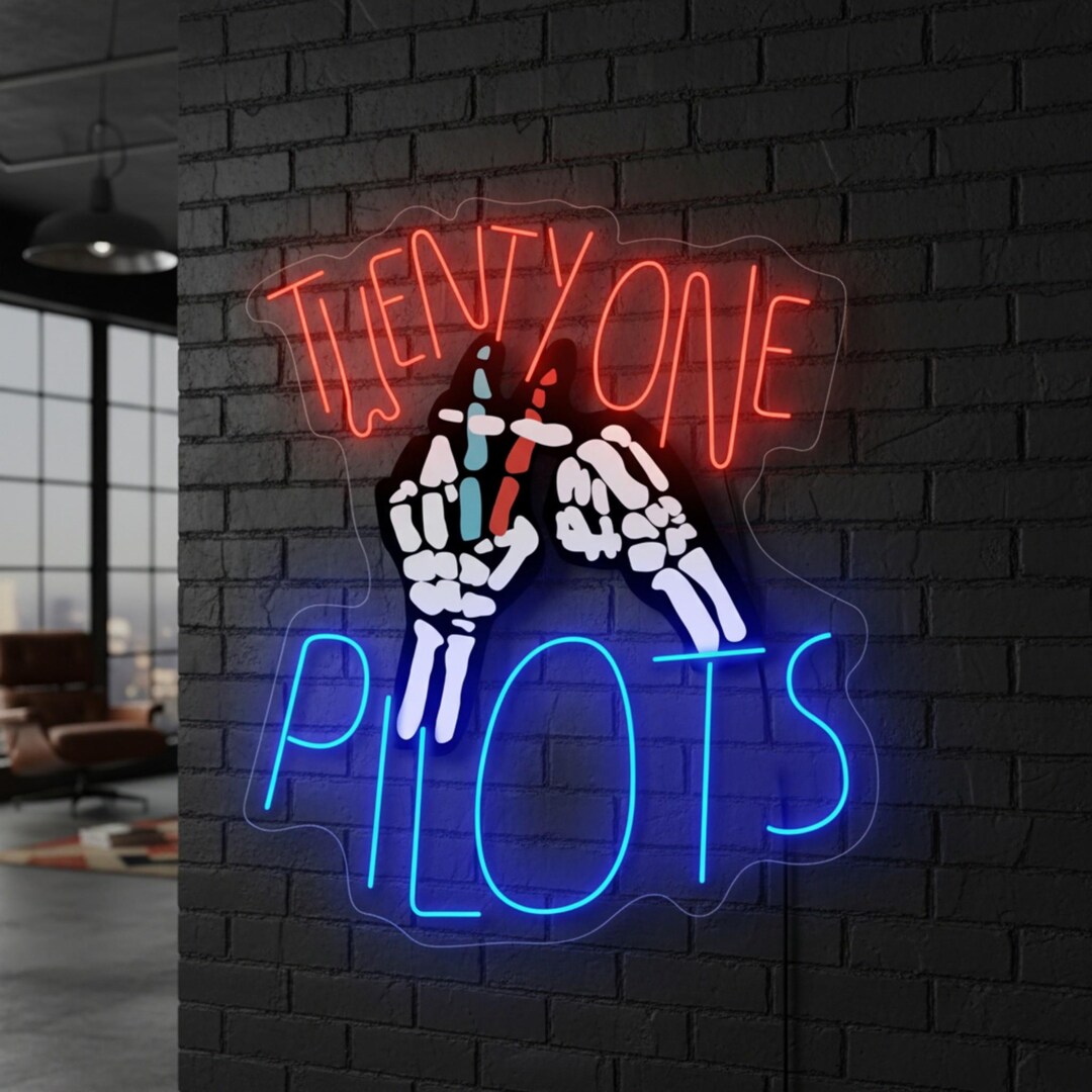 Twenty One Pilots Neon Sign,twenty One Pilots Skeleton Sign,twenty One ...