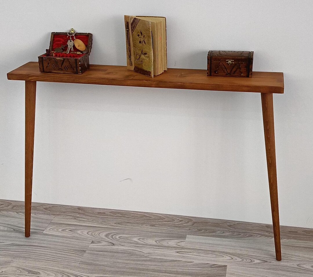 Console Behind the Sofa,rustic Console Table,solid Wood Furniture, Home Entryway Furniture ...