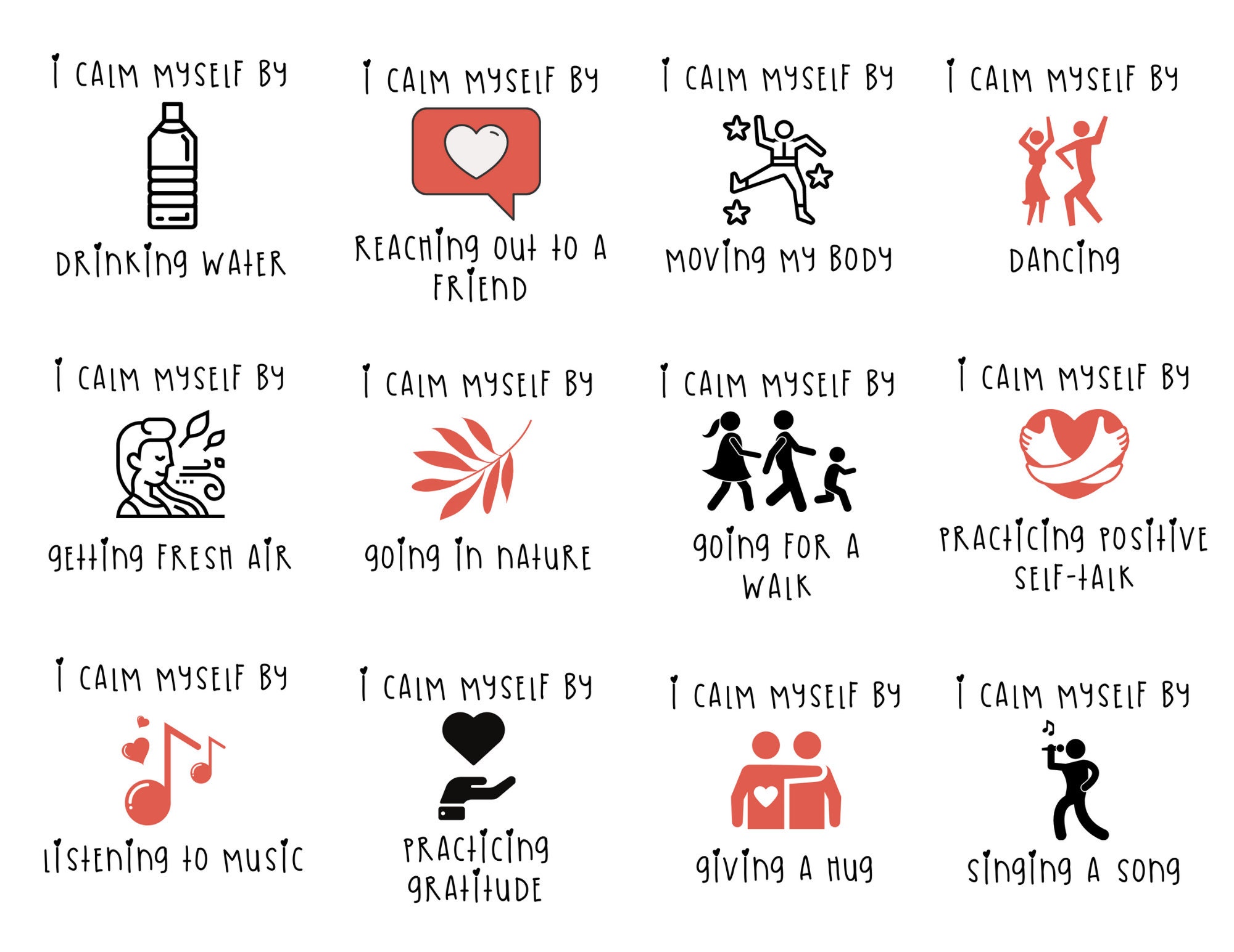 36 Calming / Coping Strategies Cards for Self-regulation & - Etsy