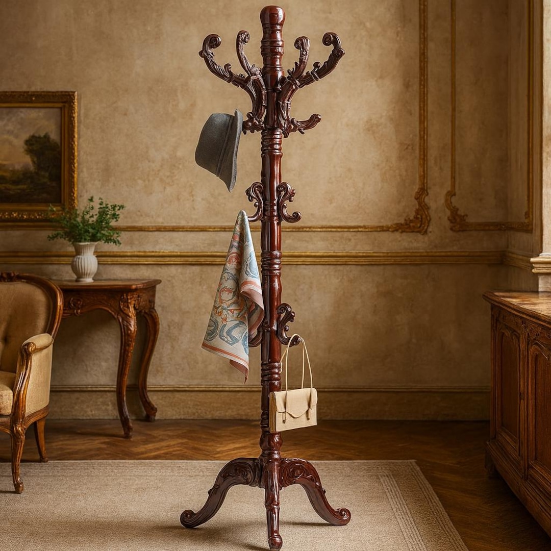 Solid Birch Coat Rack – Freestanding Hall Tree With 14 Hooks - Etsy