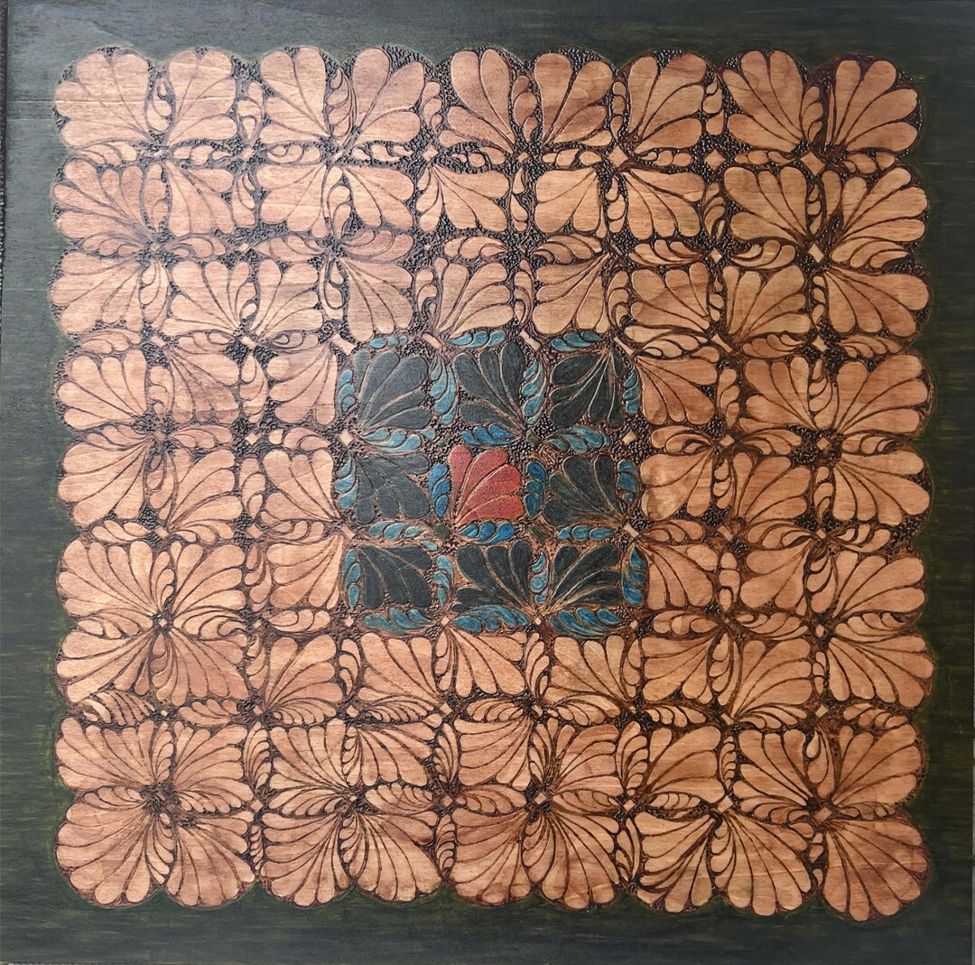 Handburned Zentangle Pyrography - Etsy