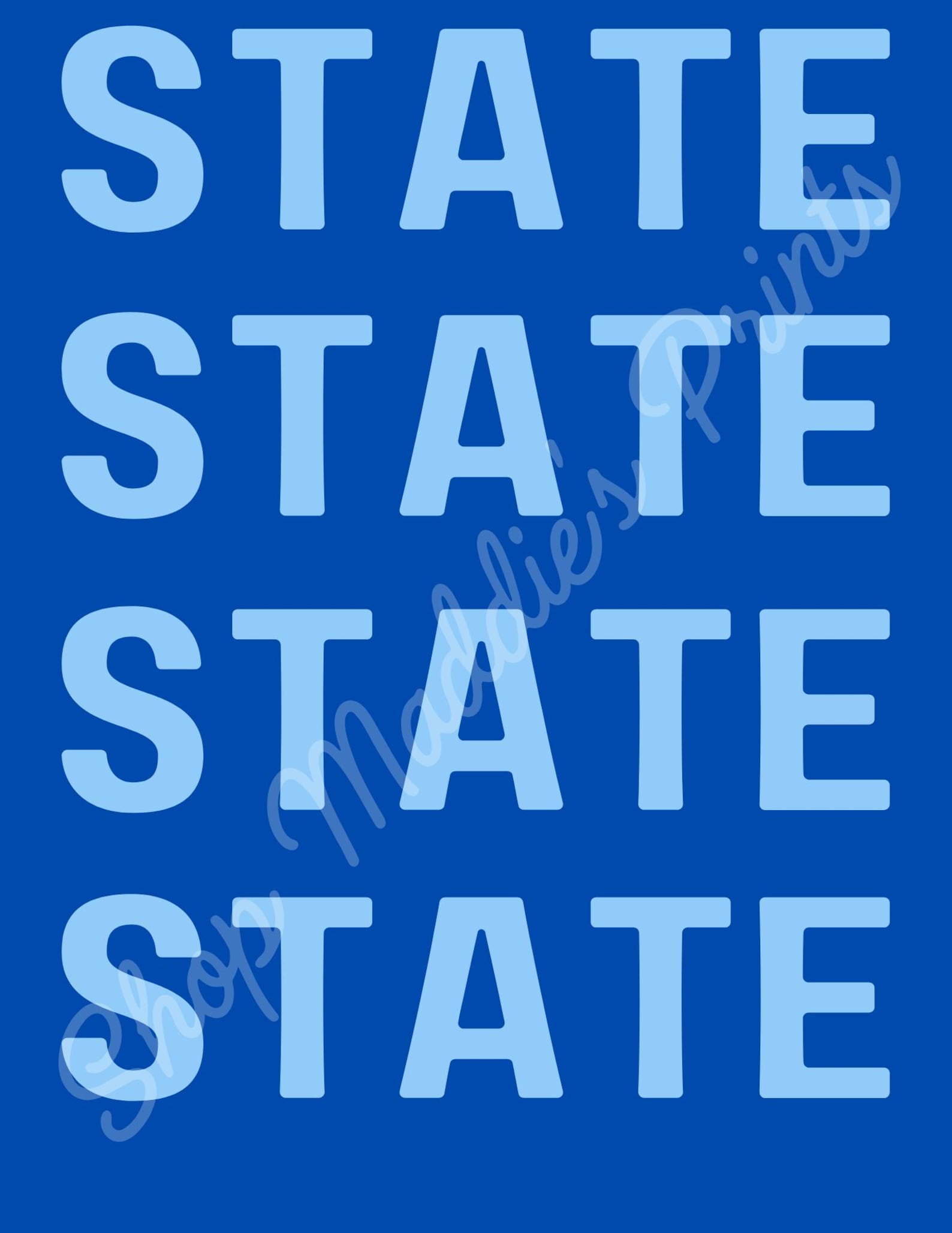 College Prints | Florida State University | Dorm Art Blue - Etsy