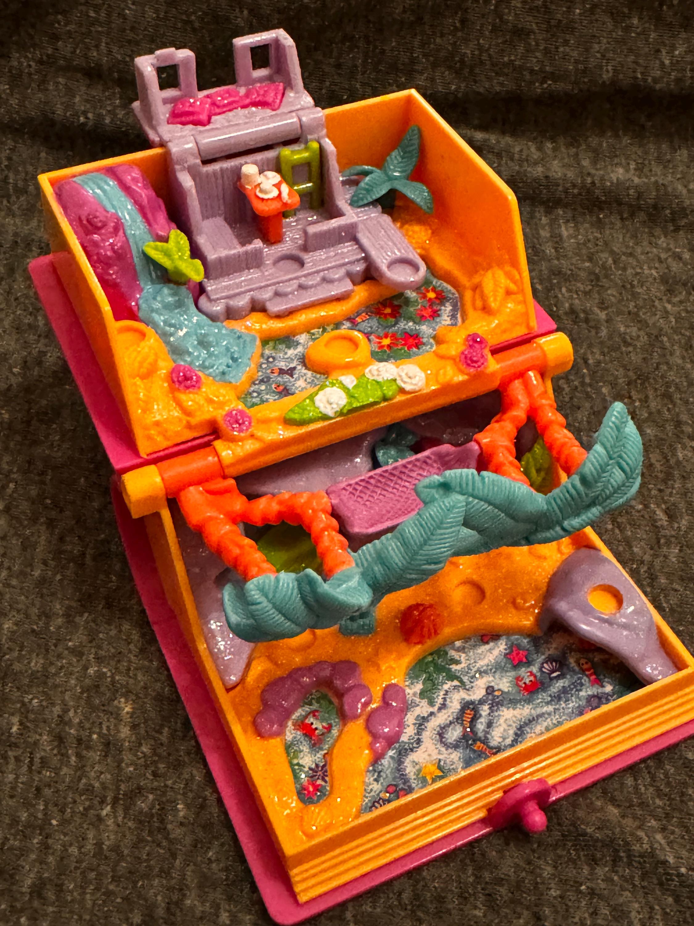 Vintage Polly Pocket Glitter Island Storybook - Bluebird Toys 1995 ...