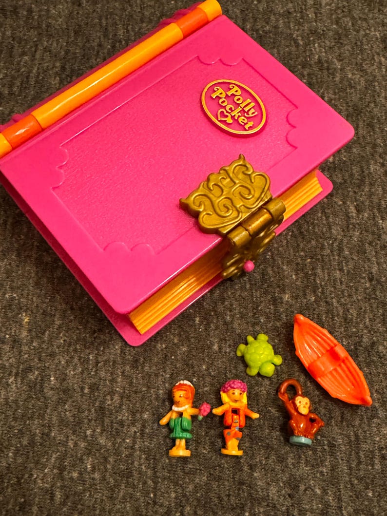 Vintage Polly Pocket Glitter Island Storybook - Bluebird Toys 1995 ...