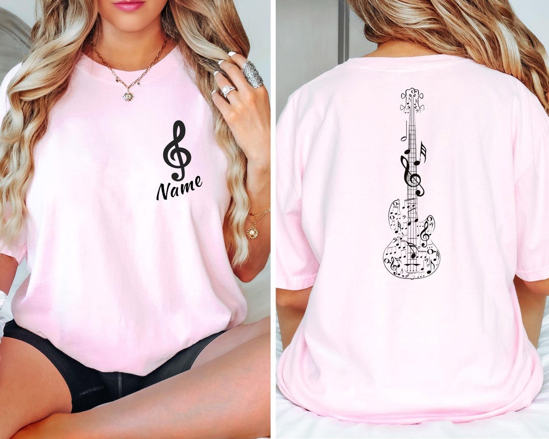 Personelized Guitar Tee, Musicians Shirts, Guitarist Shirt, Music Tees ...