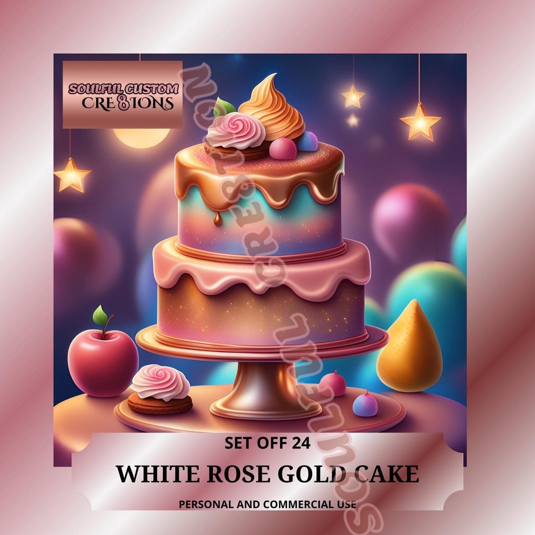 ROSE GOLD CAKE Clipartpng Illustrations,watercolor,high Quality ...
