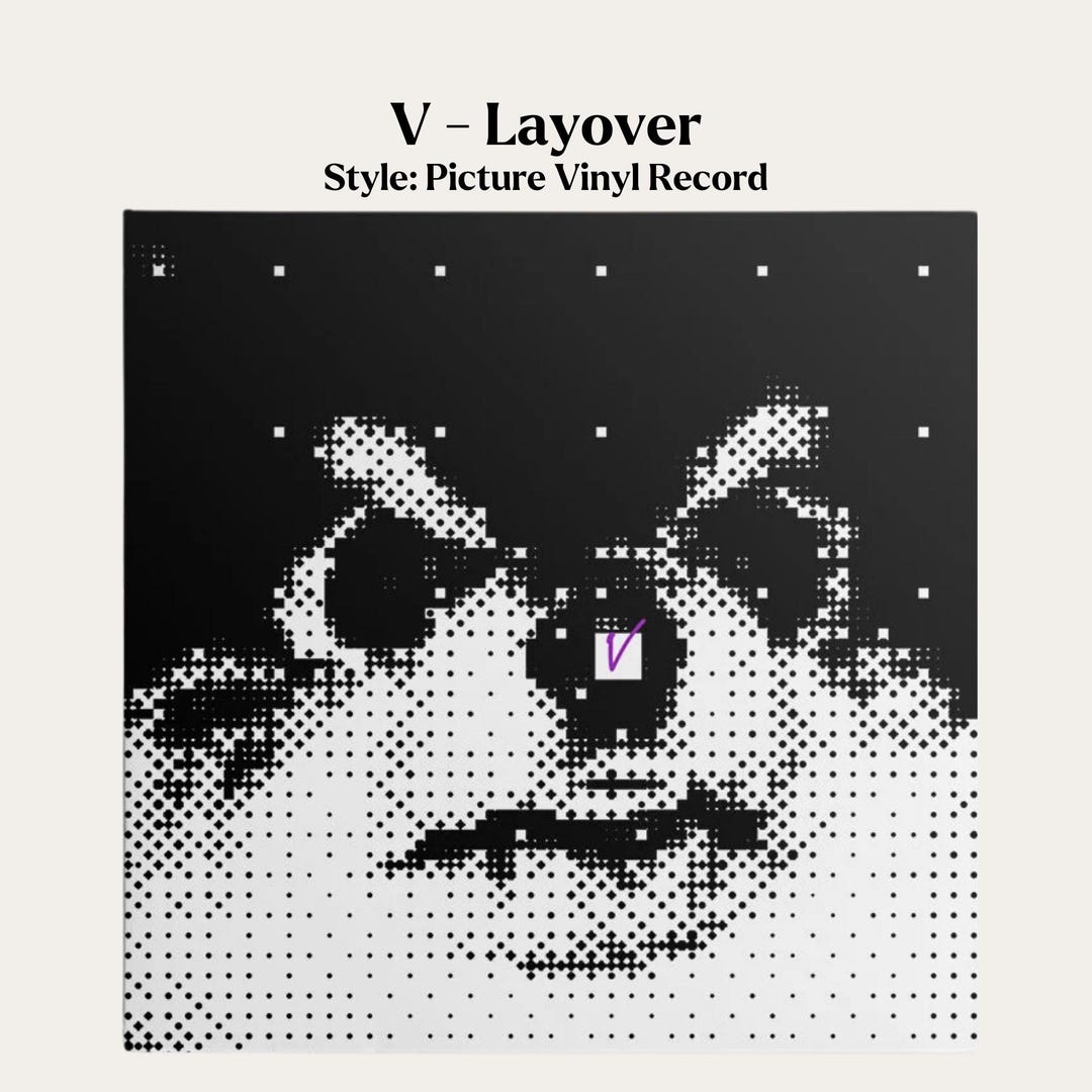 V (BTS) Layover Album in 12" PICTURE Vinyl Record - Kim Yeontan, Kim ...