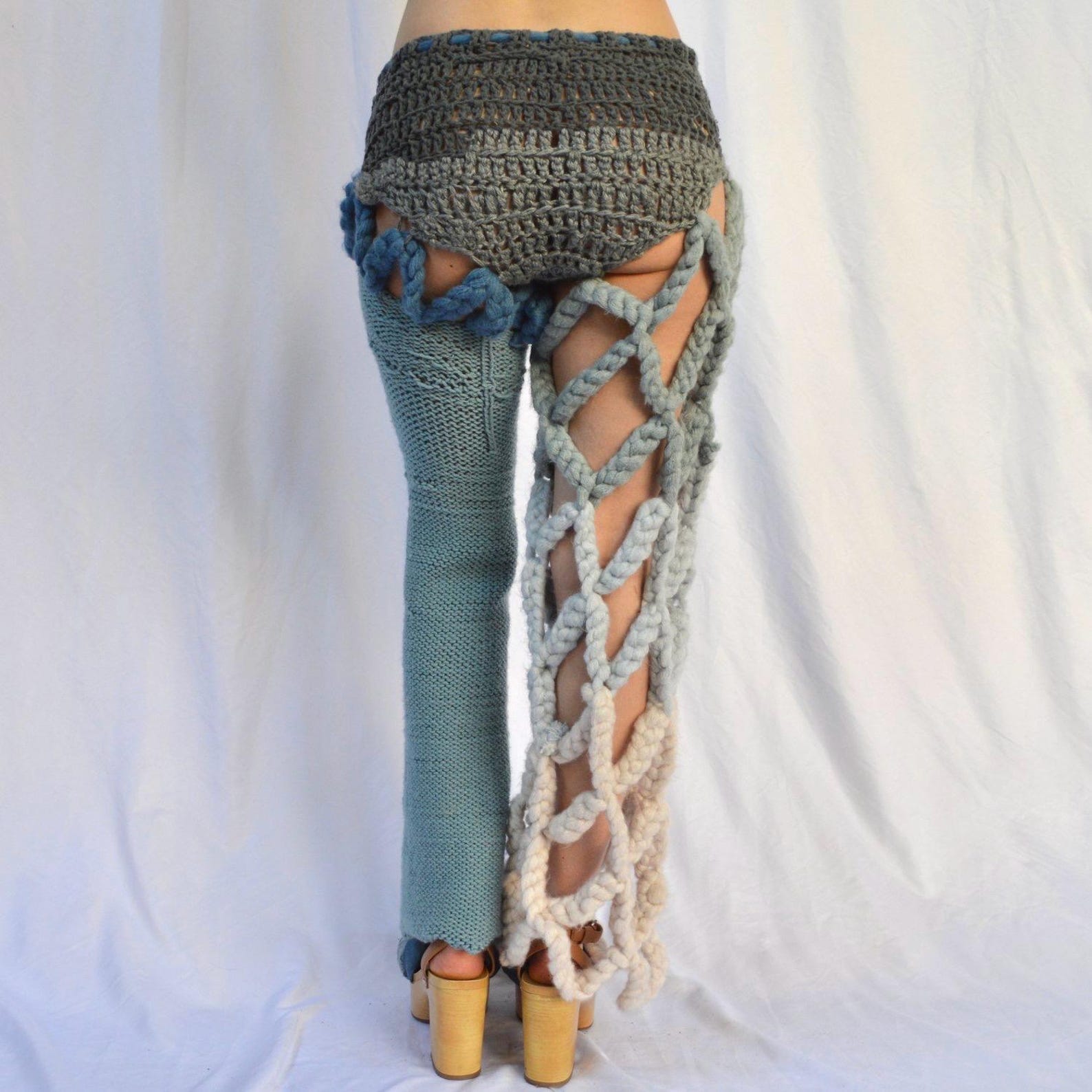 Asymmetric Crochet Pants - Etsy
