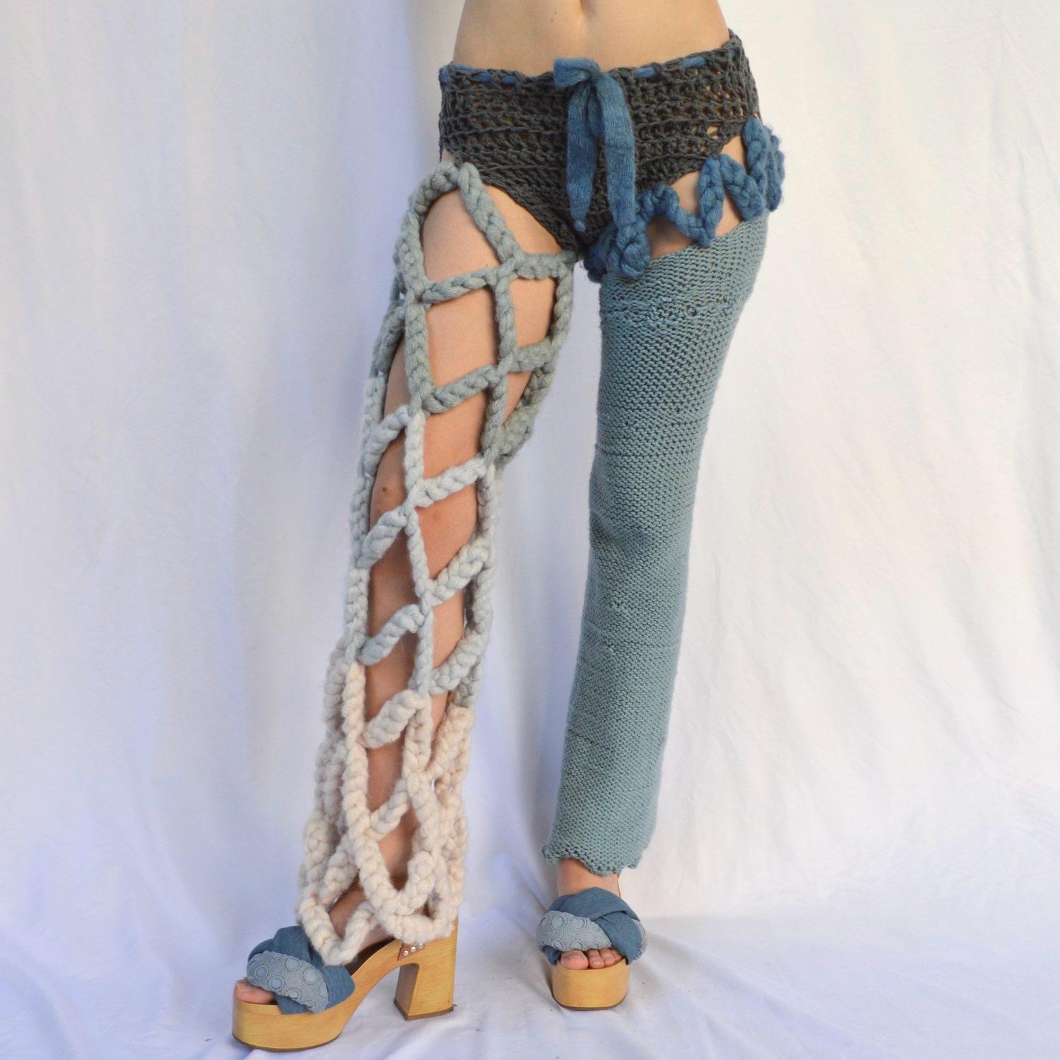 Asymmetric Crochet Pants - Etsy