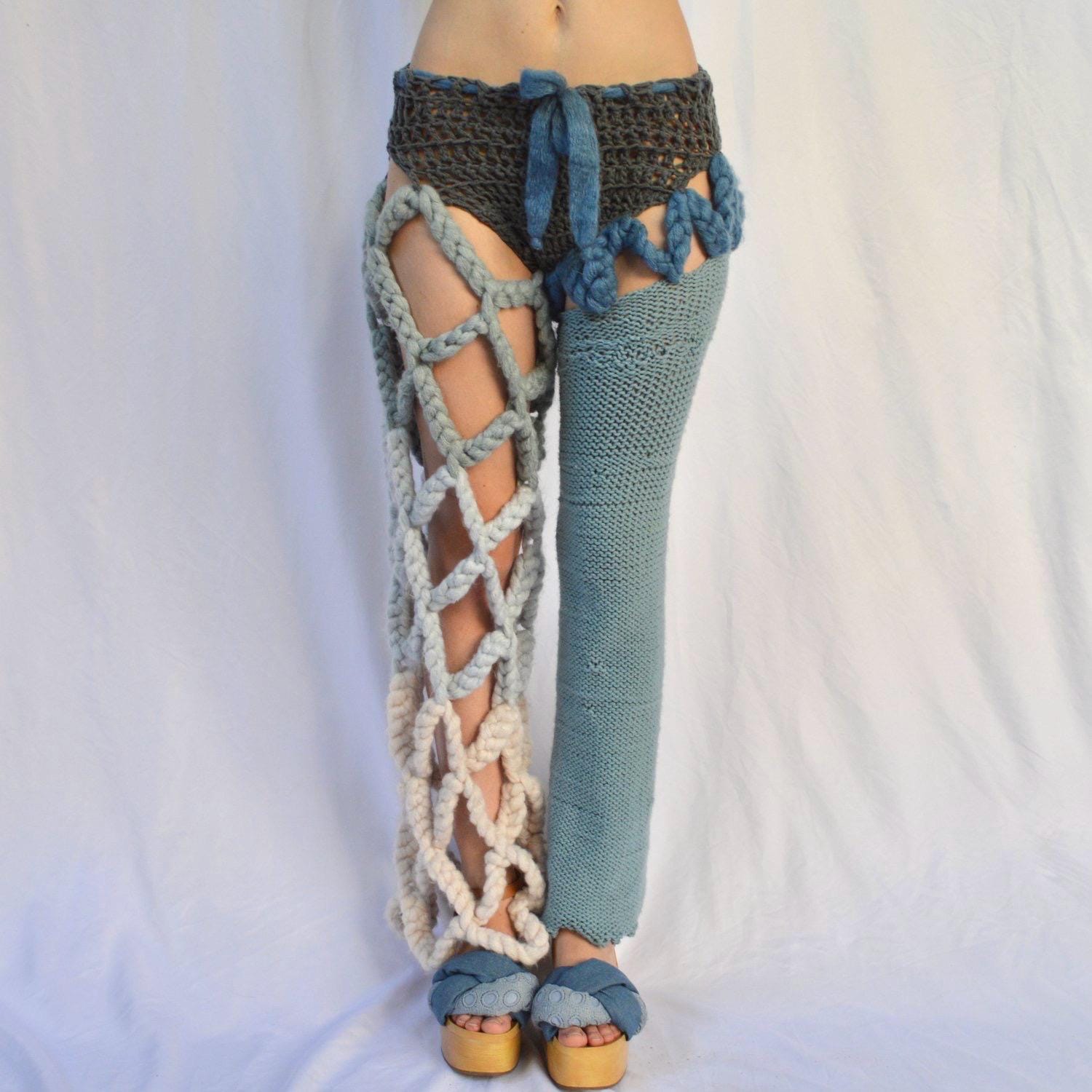 Asymmetric Crochet Pants - Etsy