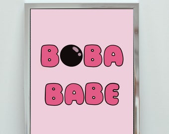 Purple Milk Boba Tea Digital Printable Wall Art for Home Decor - Etsy