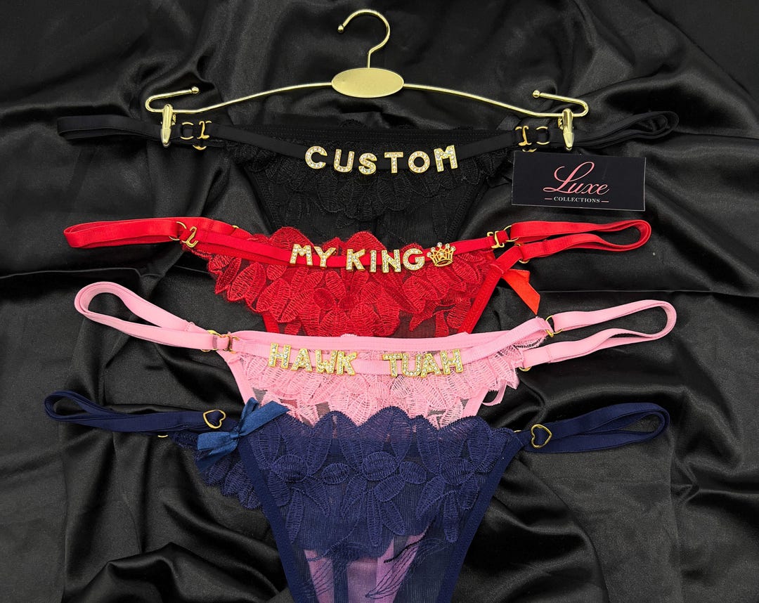 Anniversary Gift, Custom Name Thong, Custom Charm Thong, Personalised ...