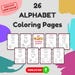 Kids Alphabet Coloring Book Educational Coloring Pages Animals, Fruits ...