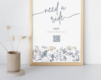 Customizable Uber Code Sign - Perfect for Weddings & Events - Etsy