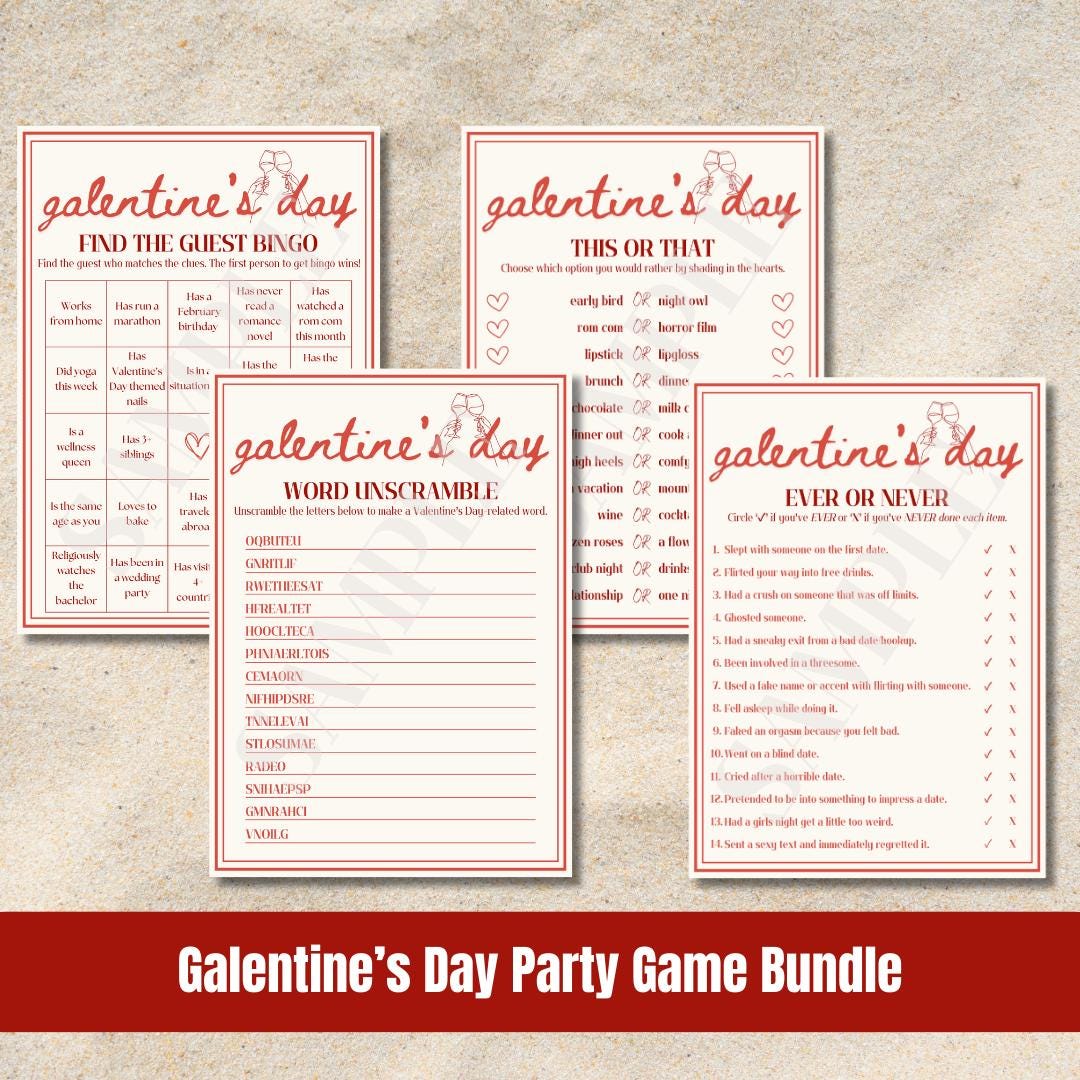 Galentines Day Game Girls Night Game Bundle Ladies Night Games ...