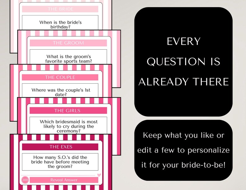 Pink Bachelorette Jeopardy Game Template | Customizable | Canva | PPT ...