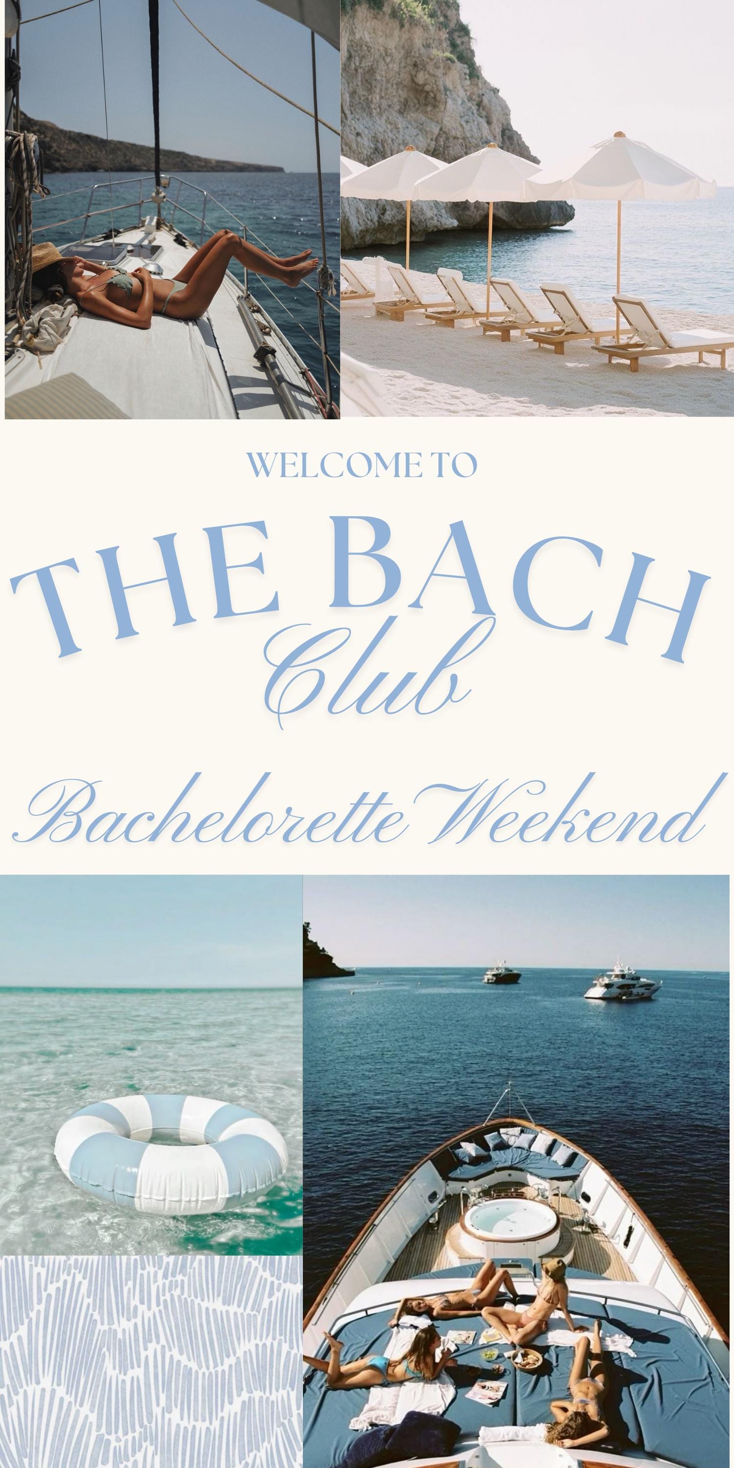Bachelorette Party Bundle Bach Club Bachelorette Weekend Beach ...