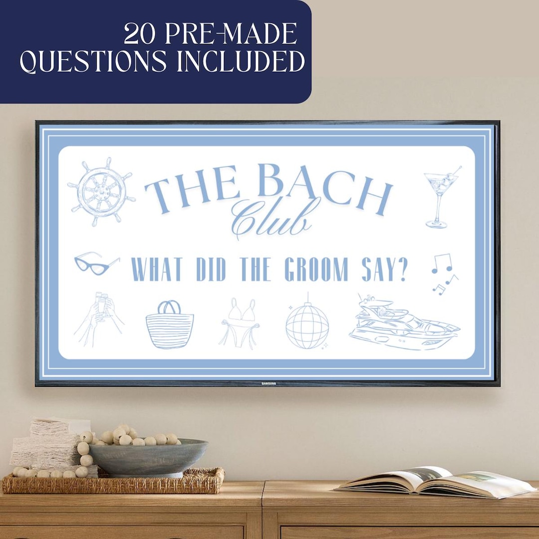 What Did the Groom Say Game Bach Club Bachelorette Party Trivia ...