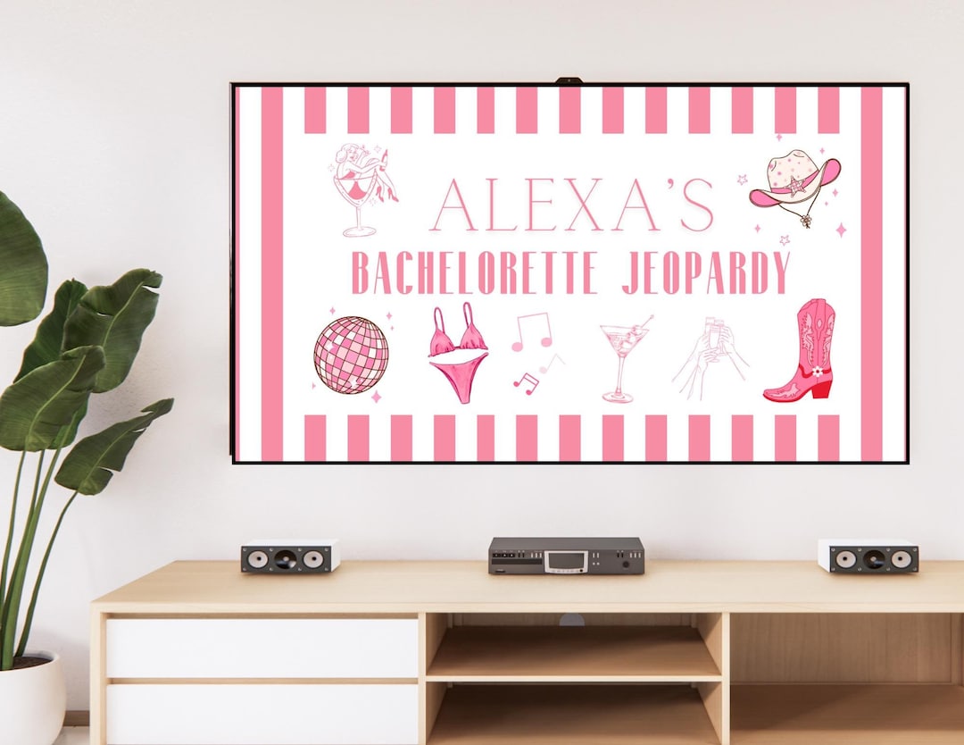 Pink Bachelorette Jeopardy Game Template | Customizable | Canva | PPT ...
