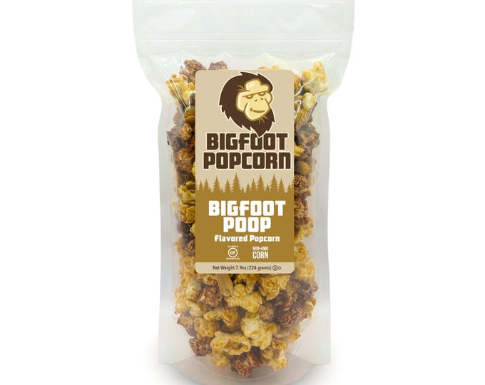 Bigfoot Poop Caramel and Chocolate Gourmet Popcorn Chocolate Gift ...