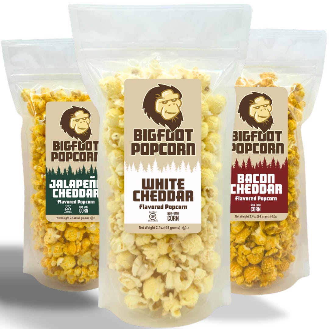 Gourmet Popcorn Cheddar 3 Pack Unique Flavors Savory Premium Gift for ...