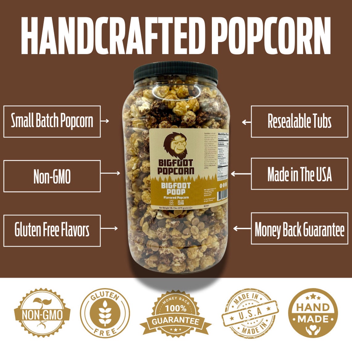 Garlic Parmesan Popcorn Gourmet Flavored Popcorn Unique Flavors Savory ...