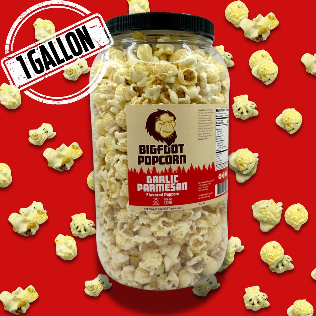 Garlic Parmesan Popcorn Gourmet Flavored Popcorn Unique Flavors Savory ...