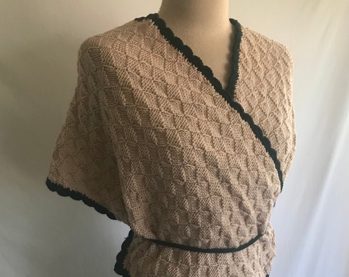 Repro Civil War Era Hand Knitted Wool Wrap - Hug Me Tight - Outlander ...