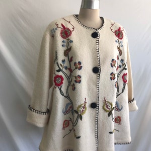 1980s Saks Fifth Avenue Boiled Wool Boxy Boho Jacket With Pockets ...