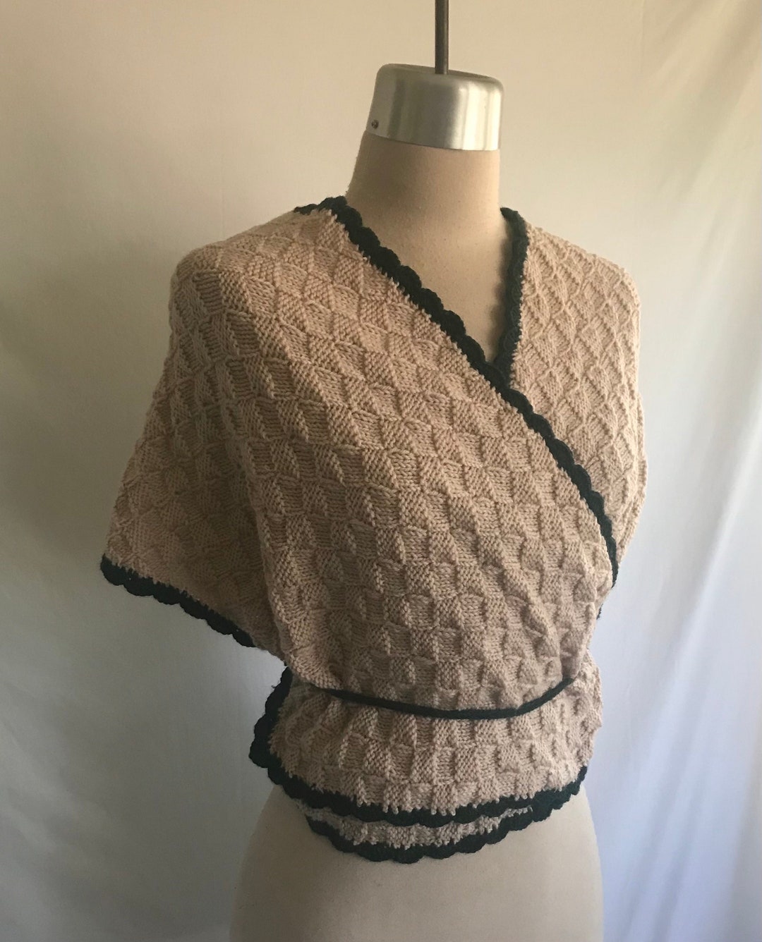 Repro Civil War Era Hand Knitted Wool Wrap Hug Me Tight Outlander Style ...