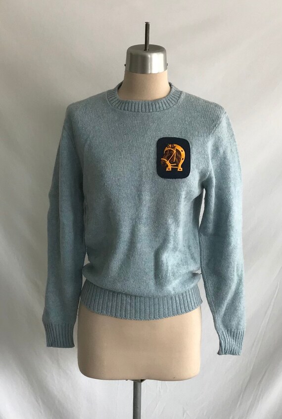 sky blue wool sweater - Gem