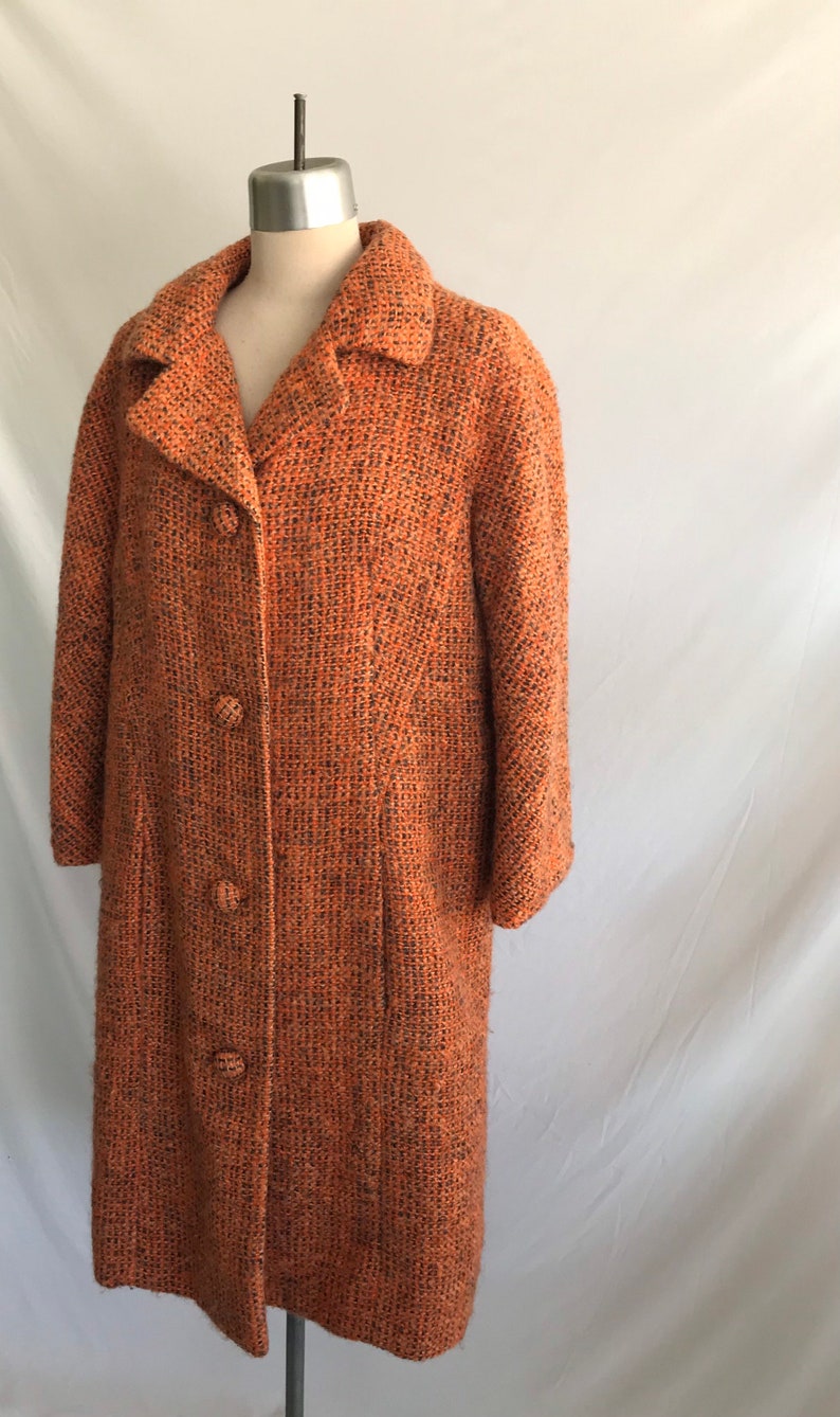 1960s Charles Cooper Couture MOD Orange Wool Coat With Pockets - Etsy