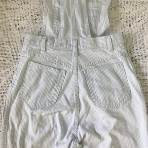 1980s EDDIE BAUER Engineer Stripe DENIM Overalls With Pockets - Bibbed ...