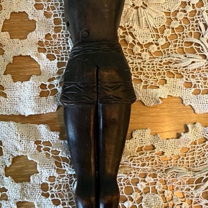 2 1950s Igorot Tribe Hand Carved Wood Female Nutcrackers Mini ...