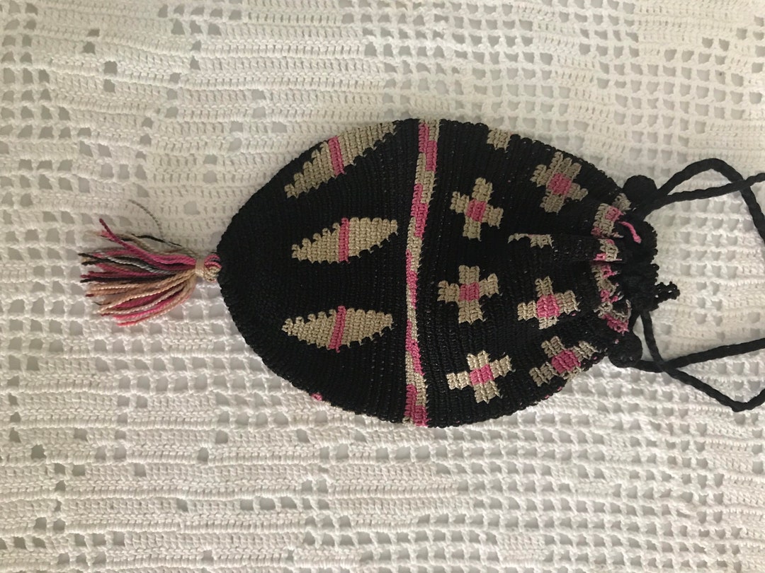 1920s Hand Crochet Art Deco Reticule Drawstring Purse AS IS - Flapper ...
