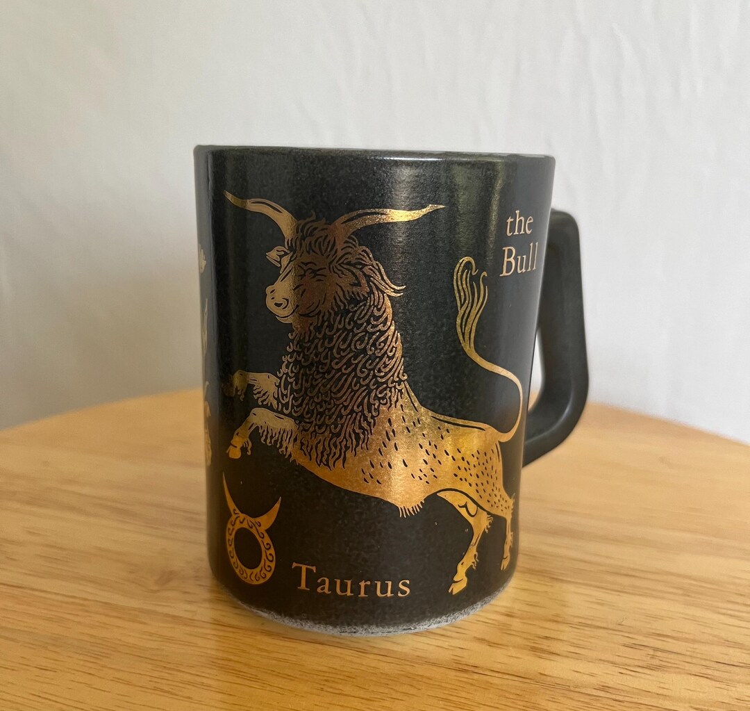 1970s Federal Glass ZODIAC Taurus Glass Mug Glass Coffee Mug Boho ...