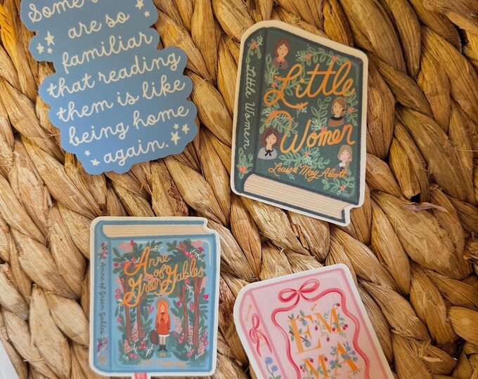 Classic Books Matte Vinyl Stickers for Kindle, Planners, Laptop ...