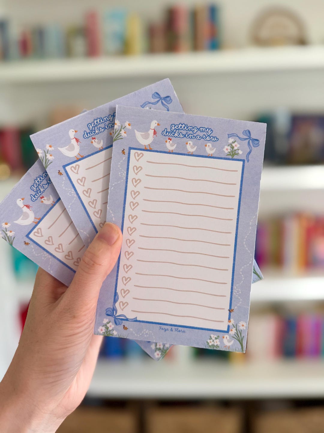 To Do Notepad - Ducks in A Row Cottagecore Vibes - Bookclub Gift - Bookish Gift - Cute ...
