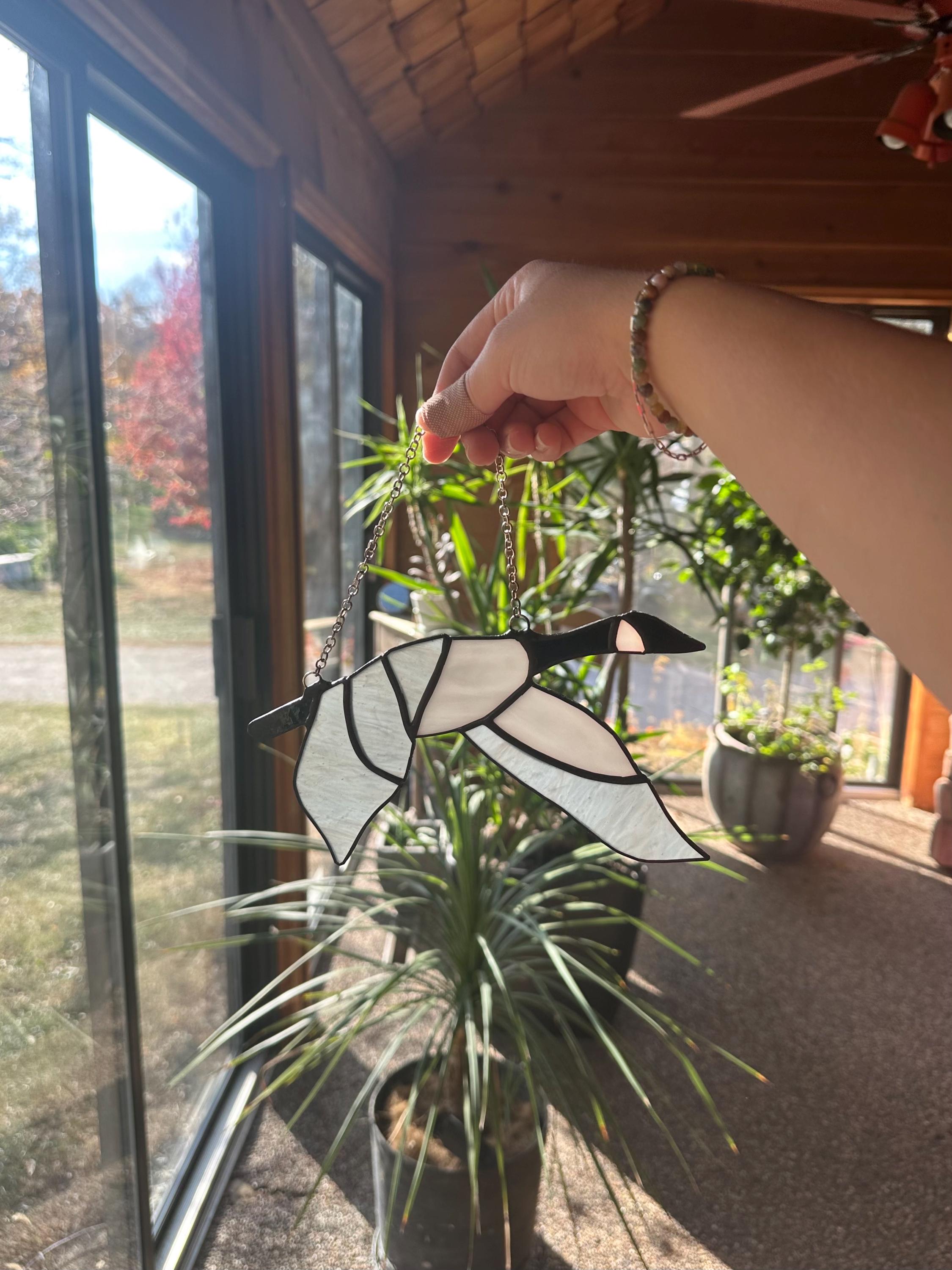 Handmade Goose Stained Glass Window-hanging Suncatcher - Etsy