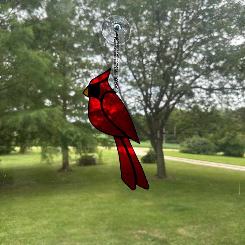 Stained Glass Cardinal - Etsy