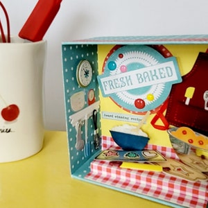 IN the KITCHEN Handmade Handcrafted Handfolded Assemblage Art 3-D ...