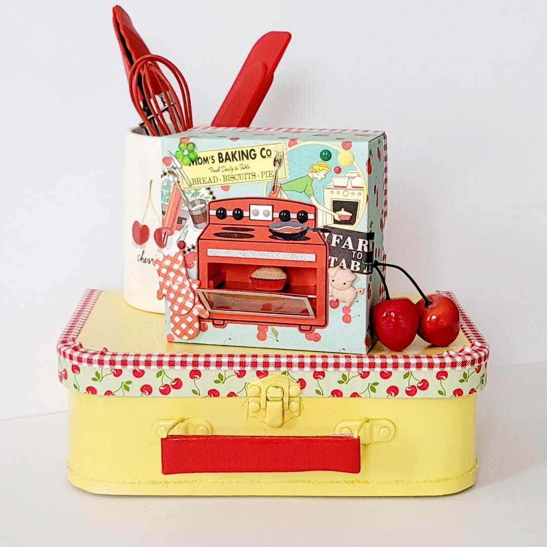 IN the KITCHEN Handmade Handcrafted Handfolded Assemblage Art 3-D ...
