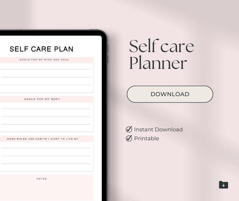 Self Care Digital Planner Printable Wellness Planner, Beauty & Skincare ...