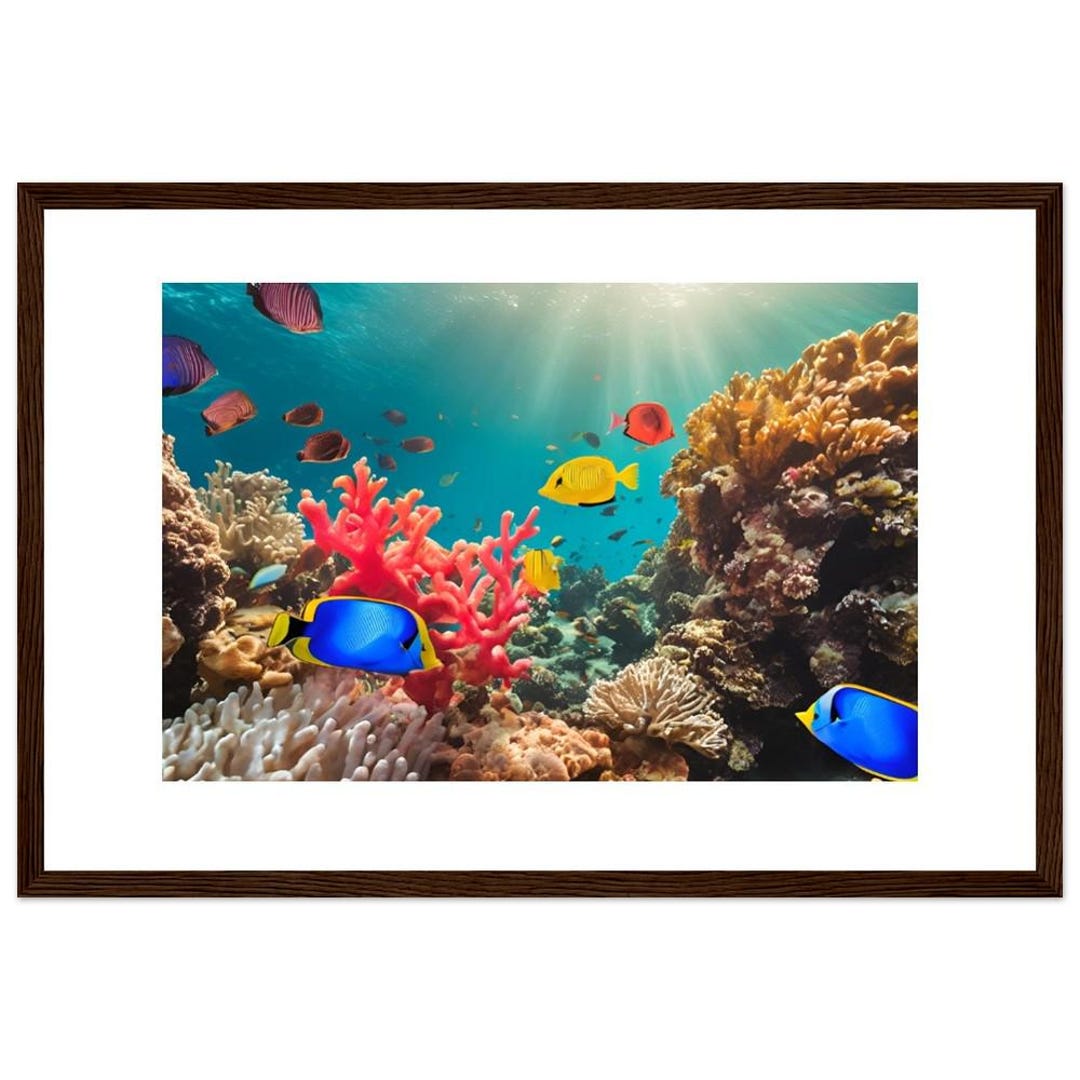Ocean's Treasure Reef Riches Classic Framed Print on Semi-glossy Paper ...