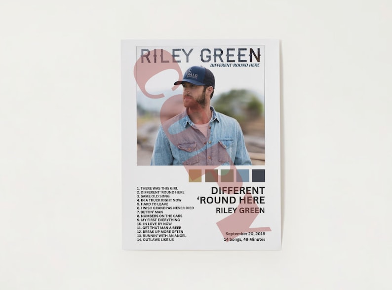 Different 'round Here by Riley Green, Album Poster - Etsy